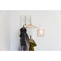 Mirrors and More Wandregal &raquo;Gina&laquo; 1 Stk. tlg. mit 3 Haken, Home Schriftzug wei&szlig; Holzwerkstoff B/H/T: 20cm x 30cm x 5,5cm