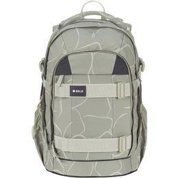 L&auml;ssig L&auml;ssig Damen L&Auml;SSIG Schulrucksack &raquo;Origin Bold, curve sage&laquo; Reflektoren aus recyceltem Material gr&uuml;n B/H/T: 29cm x 47cm x 23cm