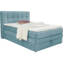 Jockenh&ouml;fer Boxspringbett &raquo;AMY mit Bettkasten, inkl. Bonnell- oder Taschenfederkernmatratze H2-H4&laquo; mit 6 cm Kaltschaum-Topper, Samt-Bezug, 120x200 und 140x200 cm 