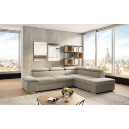 Sit & More sit&more Ecksofa &raquo;Valantine L-Form, B: 272 cm, Armteilverstellung, Kopfteilverstellung&laquo; mit Schlaffunktion, Komfortsofa, modern beige 100% Polyester B