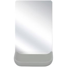 Kleine Wolke Kosmetikspiegel &raquo;Tray Mirror&laquo; mit Schmuckschale grau Glas, Polyresin (Kunststein) B/H/T: 12cm x 17,3cm x 11cm