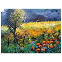 Artland Wandbild &raquo;Red poppies&laquo; Wiesen & Baumbilder 1 Stk. tlg. als Alubild, Leinwandbild, Poster, Wandaufkleber in verschied. Gr&ouml;&szlig;en bunt Papier B/H/T: 40cm x