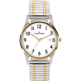 Jacques Lemans Damen Quarzuhr &raquo;London&laquo; Armbanduhr, Damenuhr, Edelstahlarmband, analog, Tag gold Einheitsgr&ouml;&szlig;e