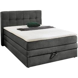 Jockenh&ouml;fer Boxspringbett &raquo;AMY mit Bettkasten, inkl. Bonnell- oder Taschenfederkernmatratze H2-H4&laquo; mit 6 cm Kaltschaum-Topper, Cord-Bezug, 120x200 und 140x200 cm 