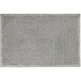 Astra Fu&szlig;matte &raquo;GraphicDeluxe&laquo; rechteckig 8 mm H&ouml;he T&uuml;rmatte, wetterfest, schmutzabweisend, rutschfest silber Kunstfaser B : 45cm 1 Stk., 8mm, L: 75cm