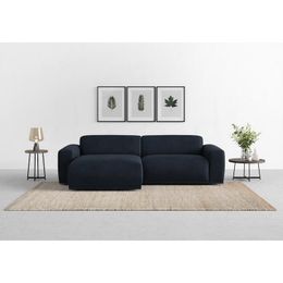 Trendmanufaktur Ecksofa &raquo;Braga, mit hochwertigem Kaltschaum, L-Form, Japandi-Design&laquo; modernes Sofa, Couch mit hohem Sitzkomfort, 255/72/160 cm (B/H/T)