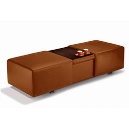 W.Schillig Hocker &raquo;taboo&laquo; ausziehbar, inklusive Zwischenablage braun Flachgewebe S22 (100% Polyester);Stoff S37 (100% Polyester): Luxus-Microfaser in 