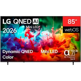 LG QNED-Fernseher &raquo;85QNED70B6A&laquo; 215 cm/85 &prime;&prime; Smart-TV bunt AI Sound (virtueller 9.1.2 Surround Sound) sorgt f&uuml;r klaren Klang und verbesserte 
