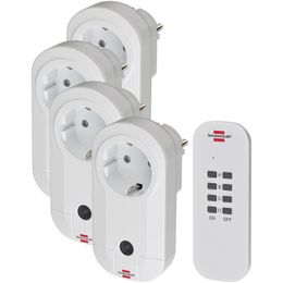 Fa.Brennenstuhl Steckdose &raquo;Comfort-Line Funkschalt-Set 4x IP20&laquo; Packung, 4 Stk. tlg. wei&szlig; Kunststoff Die sichere und komfortable L&ouml;sung zum Schalten elektrischer 