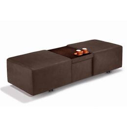 W.Schillig Hocker &raquo;taboo&laquo; ausziehbar, inklusive Zwischenablage braun Flachgewebe S22 (100% Polyester);Stoff S37 (100% Polyester): Luxus-Microfaser in 