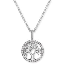 Engelsrufer Damen Kette mit Anh&auml;nger &raquo;Kette Lebensbaum&laquo; mit Zirkonia (synth.) silber Silber 925 (Sterlingsilber), L: 44