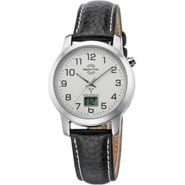 MASTER TIME Damen MASTER TIME Funkuhr &raquo;Basic&laquo; Armbanduhr, Quarzuhr, Damenuhr, Datum,Langzeitbatterie schwarz Einheitsgr&ouml;&szlig;e