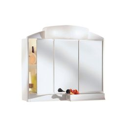 Jokey Spiegelschrank &raquo;Rano&laquo; 59 x 51 x 16 cm wei&szlig; Kunststoff wei&szlig;, B/H/T: 59cm x 51cm x 16cm, Schubladen: 2 Stk. T&uuml;ren: 3 Stk.