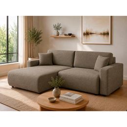 OTTO home Ecksofa &raquo;TILLIE L-Form, 229 cm - OTTO. Verl&auml;ssliche Qualit&auml;t.&laquo; Schlaffunktion (132/194), Bettkasten, Struktur-Bezug B/H/T: 229cm x 80cm x 