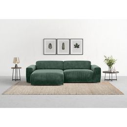 Trendmanufaktur Ecksofa &raquo;Braga, mit hochwertigem Kaltschaum, L-Form, Japandi-Design&laquo; modernes Sofa, Couch mit hohem Sitzkomfort, 255/72/160 cm (B/H/T)