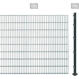 Arvotec Doppelstabmattenzaun &raquo;ESSENTIAL 163 zum Aufschrauben&laquo; Zaunh&ouml;he 163 cm, Zaunl&auml;nge 2 - 60 m grau Kunststoff, Stahl H/L: 163cm x 36m, Pfosten: 19 Stk.
