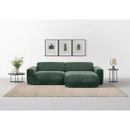 Trendmanufaktur Ecksofa &raquo;Braga, mit hochwertigem Kaltschaum, L-Form, Japandi-Design&laquo; modernes Sofa, Couch mit hohem Sitzkomfort, 255/72/160 cm (B/H/T)