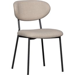 Woood Esszimmerstuhl &raquo;Kjeld stapelbar mit Bezug und Metallgestell, B 47 x T 53 x H 79 cm&laquo; (Set) 2 Stk.(Set, 2 St)Base-Gewebtem Bezug mit 3D Melange-