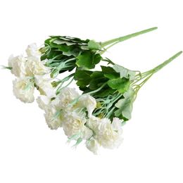 Kunstblume &raquo;Nelkenbusch&laquo; beige Kunststoff &Oslash;/H: 15cm x 35cm, 2 Stk.