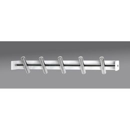 HAKU Garderobenleiste rechteckig - aus Metall Wei&szlig; - B/T/H 60/10/10 cm wei&szlig; Metall B/H/T: 60cm x 10cm x 10cm