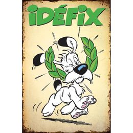 LuckyLinde Metallbild &raquo;Idefix&laquo; Fantasy Figuren Film Filmfiguren 1 Stk. tlg. Stahlschild 20x30 cm Wanddeko Bild zum Film "Kampf der H&auml;uptlinge" bunt 
