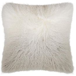 Pad Dekokissen &raquo;GLORY, Kissenh&uuml;lle&laquo; echtes Lammfell, extravagant und luxuri&ouml;s, 30x50 cm oder 40x40 cm wei&szlig; Lammfell, Polyester B/L: 40cm x 40cm, 1 Stk
