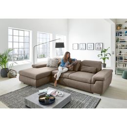 Die PlanBar Ecksofa &raquo;MP-IN17041 L-Form, Breite 325 cm&laquo; Sitztiefenverstellung, optional Kopfteilverstellung & Schlaffunktion 100% Polyester B/H/T: 