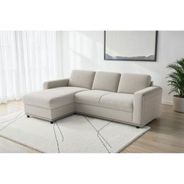 Sit & More sit&more Ecksofa &raquo;Cordoba&laquo; wahlweise mit Schlaffunktion und Bettkasten oder Stauraum 100% Polyester B/H/T: 236cm x 85cm x 161cm, Struktur, Recamiere 