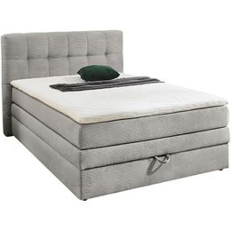 Jockenh&ouml;fer Boxspringbett &raquo;AMY mit Bettkasten, inkl. Bonnell- oder Taschenfederkernmatratze H2-H4&laquo; mit 6 cm Kaltschaum-Topper, Cord-Bezug, 120x200 und 140x200 cm 