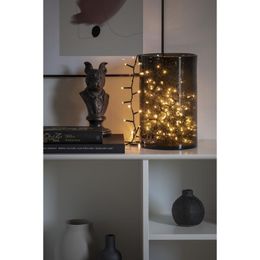 Konstsmide LED-Lichterkette 200 Stk.-flammig Micro LED Compactlights, 200 warm wei&szlig;e Dioden schwarz Dioden 200 Stk. Flammen 200 Stk., Gesamtl&auml;nge 
