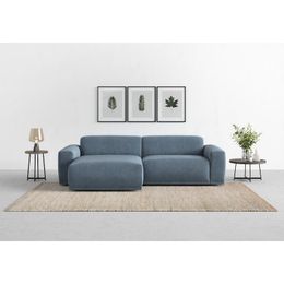 Trendmanufaktur Ecksofa &raquo;Braga, mit hochwertigem Kaltschaum, L-Form, Japandi-Design&laquo; modernes Sofa, Couch mit hohem Sitzkomfort, 255/72/160 cm (B/H/T)