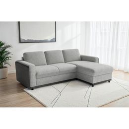 Sit & More sit&more Ecksofa &raquo;Cordoba&laquo; wahlweise mit Schlaffunktion und Bettkasten oder Stauraum 100% Polyester B/H/T: 236cm x 85cm x 161cm, Chenille, Recamiere 