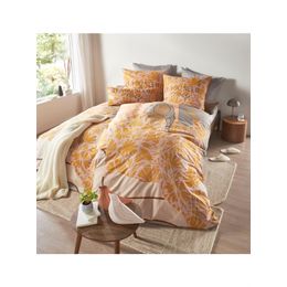 HEINE HOME Witt Bettw&auml;sche, ocker-sesam-bedruckt, Gr&ouml;&szlig;e 135x200 cm + 40x80 cm