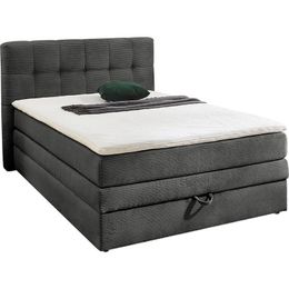 Jockenh&ouml;fer Boxspringbett &raquo;AMY mit Bettkasten, inkl. Bonnell- oder Taschenfederkernmatratze H2-H4&laquo; mit 6 cm Kaltschaum-Topper, Cord-Bezug, 120x200 und 140x200 cm 