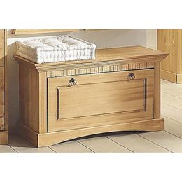 OTTO home Schuhtruhe &raquo;Rustic, Schuhbank, Dielenm&ouml;bel, Landhausstil&laquo; aus massiver Kiefer, Sitzh&ouml;he 49 cm, mit Kassettenoptik beige Massivholz B/H/T: 