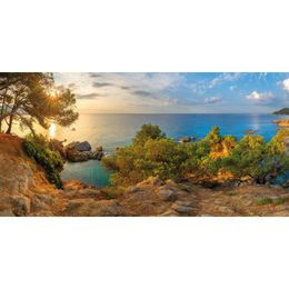 Leinwandbild &raquo;Wandbild COSTA BRAVA SPANIEN 50x100 cm &ndash; Leinwandbild Keilrahmen Deko&laquo; Mallorca 1 Stk. tlg. auf Keilrahmen gespannt bunt Canvas, MDF B/H