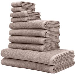 OTTO home Handtuch Set &raquo;Inga, Duscht&uuml;cher, Handt&uuml;cher, G&auml;stet&uuml;cher, Seift&uuml;cher&laquo; 10 Walkfrottier Handt&uuml;cher mit feiner Bord&uuml;re, 100% Baumwolle, 