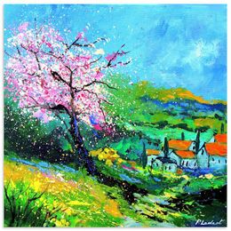 Artland Wandbild &raquo;Spring landscape&laquo; Wiesen & Baumbilder 1 Stk. tlg. als Alubild, Leinwandbild, Poster, Wandaufkleber in verschied. Gr&ouml;&szlig;en bunt Alu Dibond B/H/