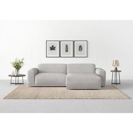 Trendmanufaktur Ecksofa &raquo;Braga, mit hochwertigem Kaltschaum, L-Form, Japandi-Design&laquo; modernes Sofa, Couch mit hohem Sitzkomfort, 255/72/160 cm (B/H/T)