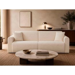 OTTO home 3-Sitzer &raquo;JONAA Schlafsofa 225 cm&laquo; Liegefl&auml;che 105/187 cm, softer Cord-Bezug beige B/H/T: 225cm x 79cm x 56cm, Cord