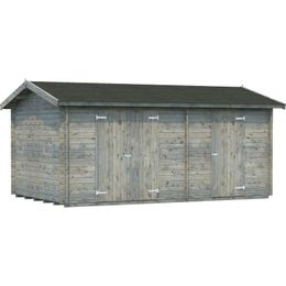 Palmako Ger&auml;tehaus &raquo;Jari&laquo; grau grau Massivholz Einheitsgr&ouml;&szlig;e