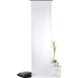 Weckbrodt-Gardinen Schiebegardine &raquo;Klara&laquo; Paneelwagen 1 Stk. tlg. Raumteiler, Wildseiten - Optik, halbtransparent, Store wei&szlig; Polyester 245cm, Paneelwagen, 60cm