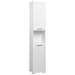 Welltime Hochschrank &raquo;Avena&laquo; Badschrank mit 2 T&uuml;ren & 1 Fach - (B/T/H) 37/31/190 cm wei&szlig;matt, B/H/T: 37cm x 190cm x 31cm, T&uuml;ren: 2 Stk.