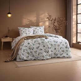 Estella Bettw&auml;sche &raquo;Sicina&laquo; 2 Flanell, Bezug: 100% Baumwolle B/L: 155cm x 220cm, 1 Stk., 1 Stk., Flanell, B/L: 80cm x 80cm, 2