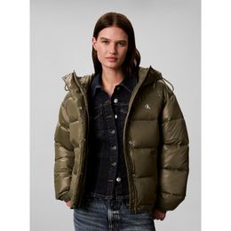 Calvin Klein Jeans Damen Steppjacke &raquo;SHINE CLASSIC PUFFER&laquo; mit Kapuze Regular fit mit Kapuze gr&uuml;n XS
