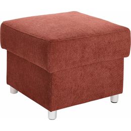 Sit & More sit&more Hocker &raquo;Sonoma&laquo; mit Stauraumfach orange Struktur (100% Polyester);Luxus-Microfaser ALTARA NUBUCK (100% Polyester) B/H/T: 58cm x 45cm x 48cm, 