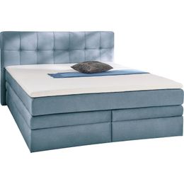 Jockenh&ouml;fer Boxspringbett &raquo;AMY mit Bettkasten, inkl. Taschenfederkernmatratze H&auml;rtegrad H3-H4&laquo; mit 6 cm Kaltschaum-Topper, Samt-Bezug, 180x200 und 200x200 cm 