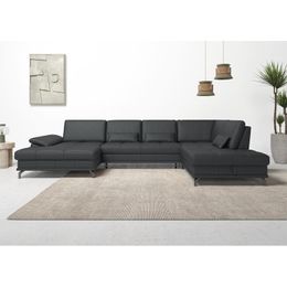 OTTO home Wohnlandschaft &raquo;Costello U-Form, B: 363 cm mit Sitztiefen-, Armteilverstellung &&laquo; 3 Nierenkissen, optional Schlaffunktion & Bettkasten 