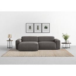 Trendmanufaktur Ecksofa &raquo;Braga, mit hochwertigem Kaltschaum, L-Form, Japandi-Design&laquo; modernes Sofa, Couch mit hohem Sitzkomfort, 255/72/160 cm (B/H/T)