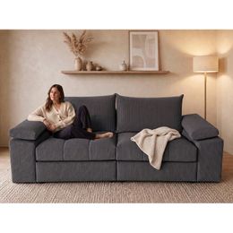 OTTO home Big-Sofa &raquo;Soft&Cosy Pik XL, B: 246 cm, Mega Sofa in Cord&laquo; Lounge-Komfort mit edler Sitzsteppung, Federkern beige 100% Polyester B/H/T: 246cm